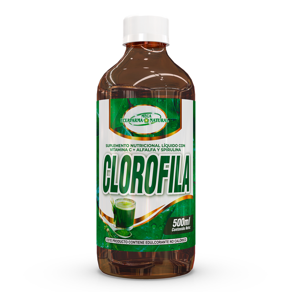CLOROFILA SOLUCIÓN ORAL 500 ML MEGAECUAFARMA NATURAL | El Arbolito